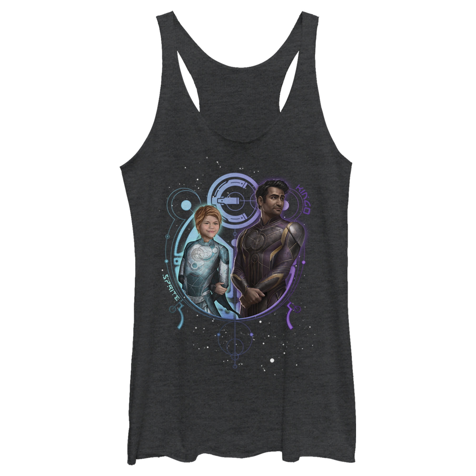 Women's Marvel Eternals Sprite and Kingo Duo Racerback Tank Top Black ...
