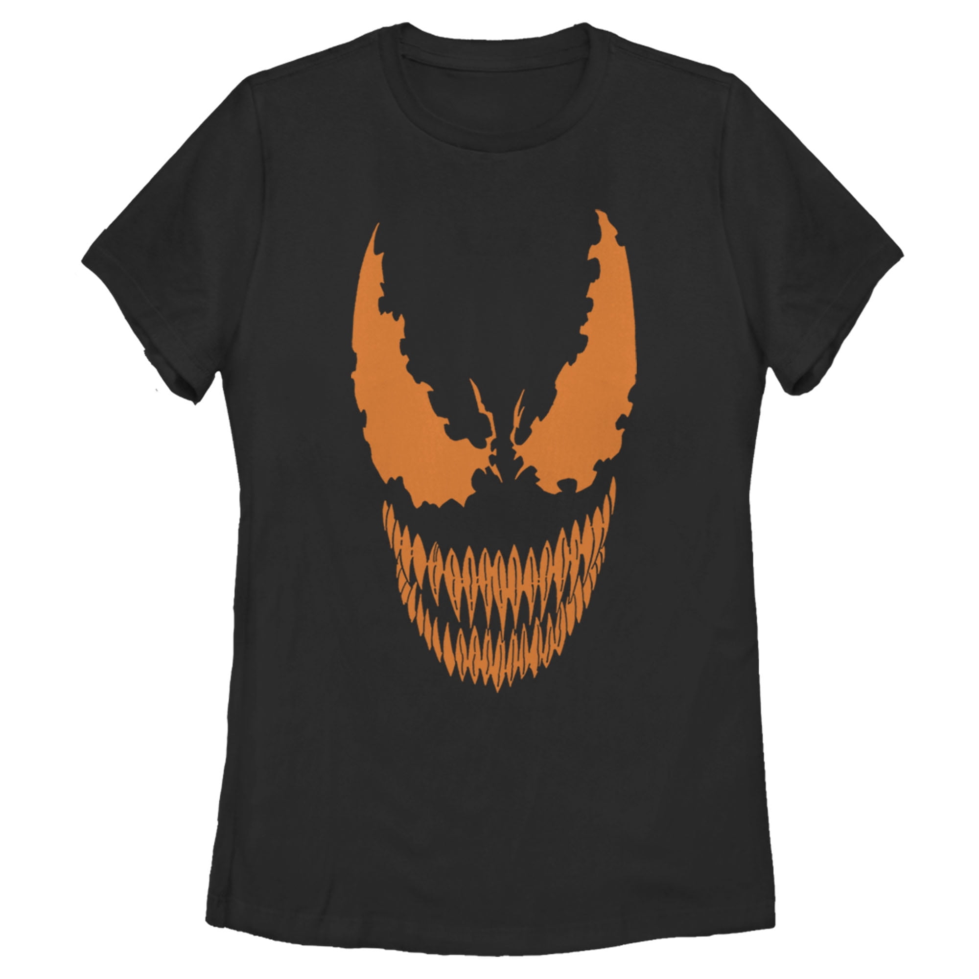 Women's Marvel Halloween Venom Scary Face Costume Graphic Tee Black ...