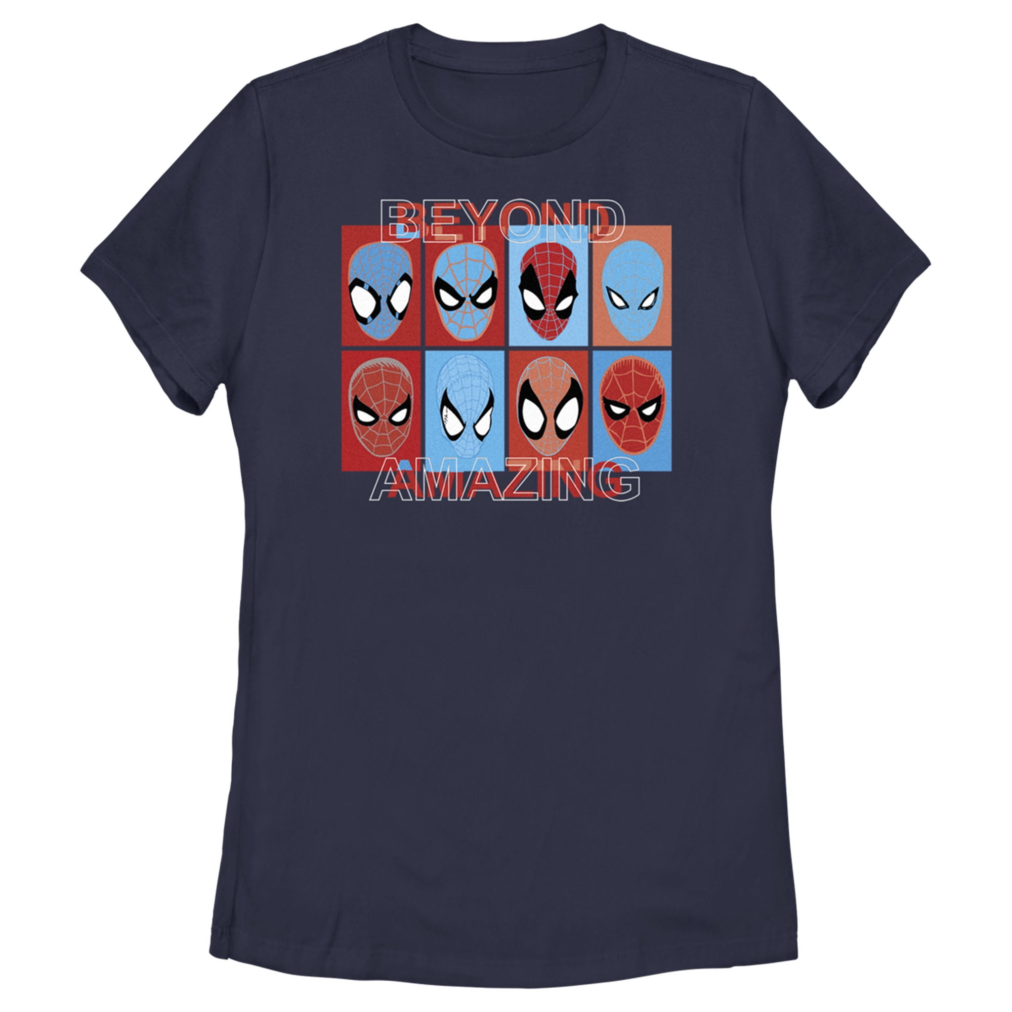 Women's Marvel Spider-Man Beyond Amazing SPIDEY SQUARES BEYOND T-Shirt ...