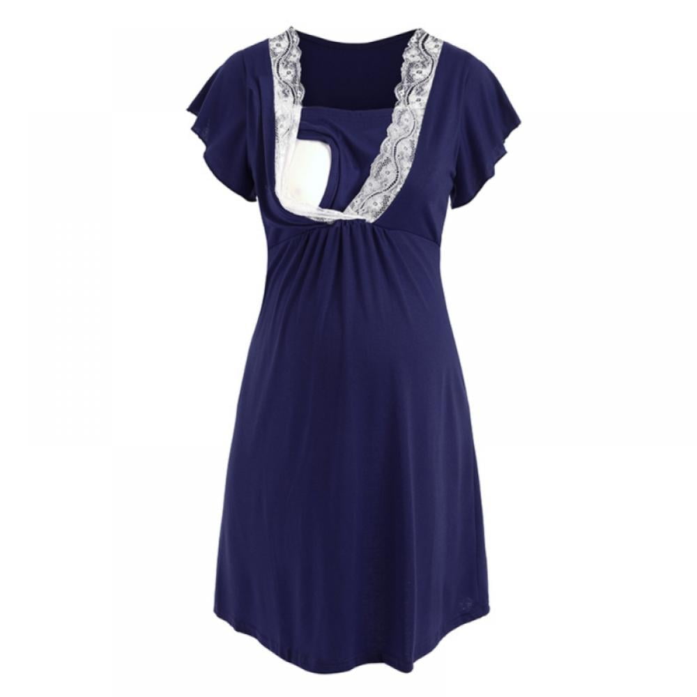Women's Maternity Nursing Nightgown 3 In 1 Labor/Delivery/Hospital Gown ...