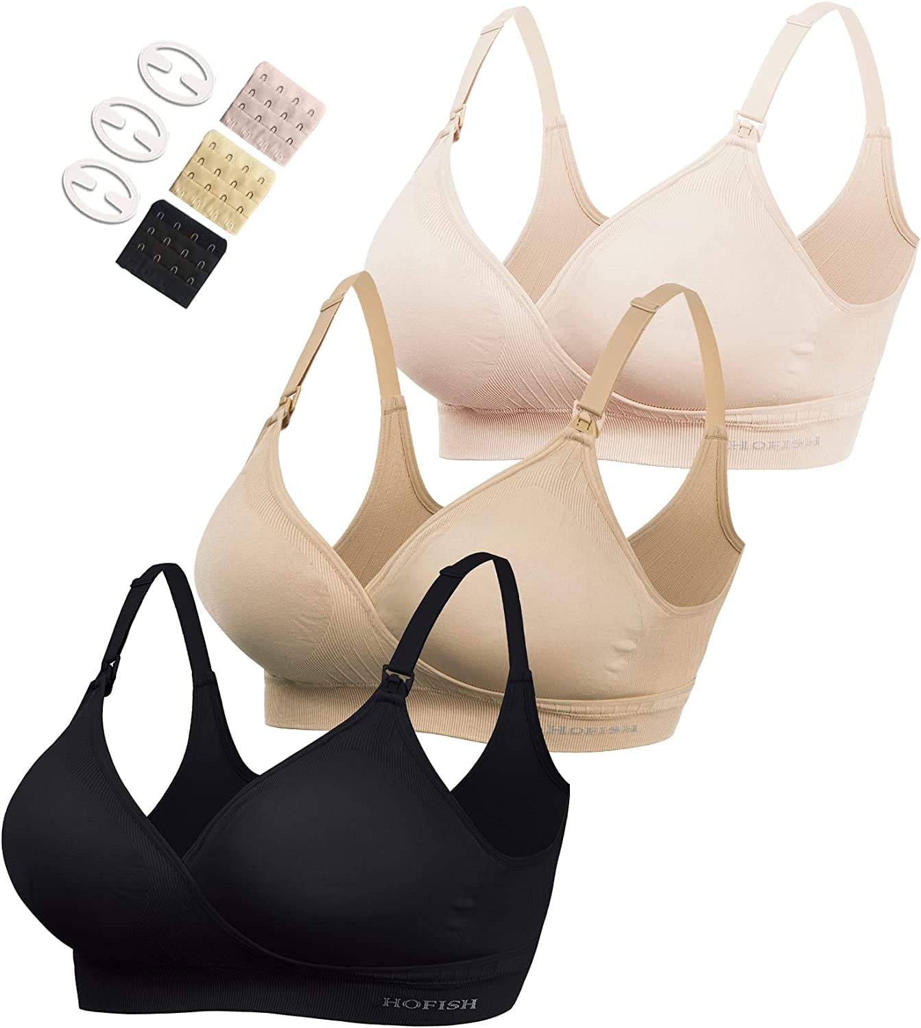 Women's Maternity Pregnancy Seamless Breastfeeding Bras No Underwire ...