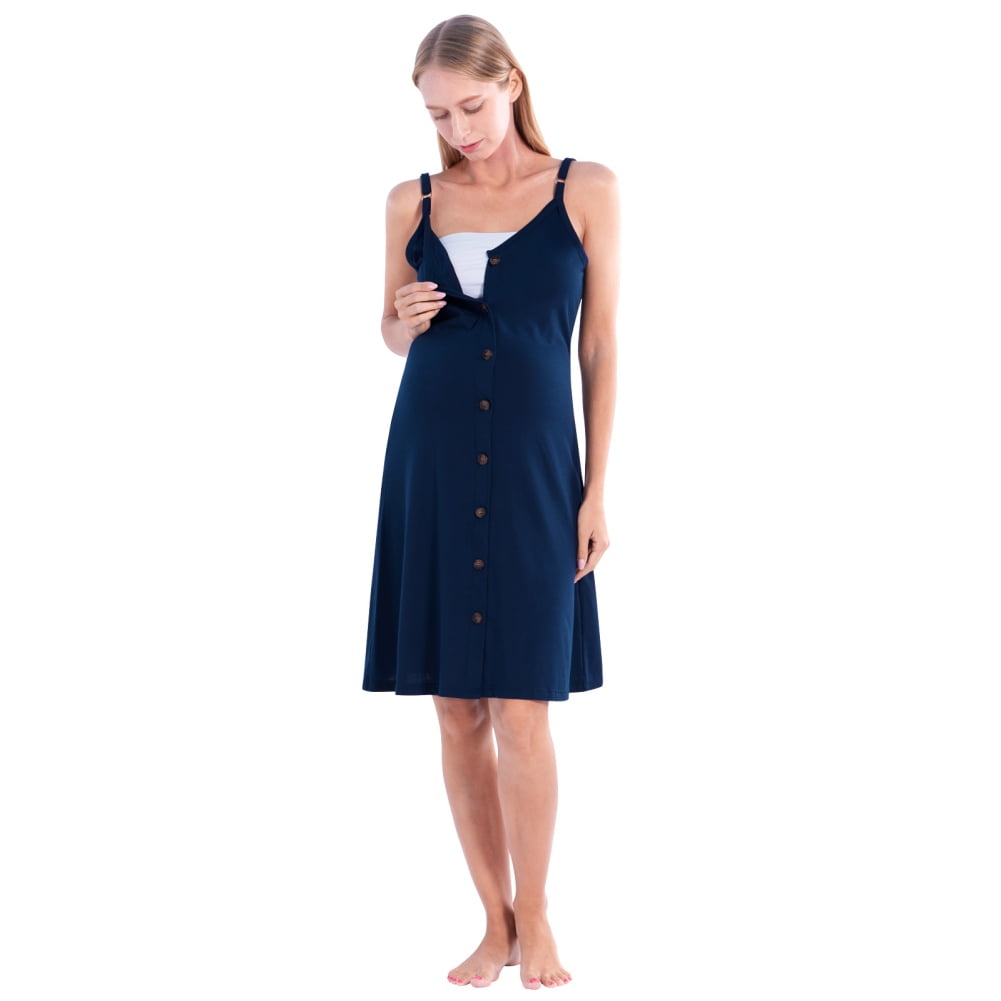 Womens Maternity Sleepwear Nursing Nightgown Labor Delivery Hospital