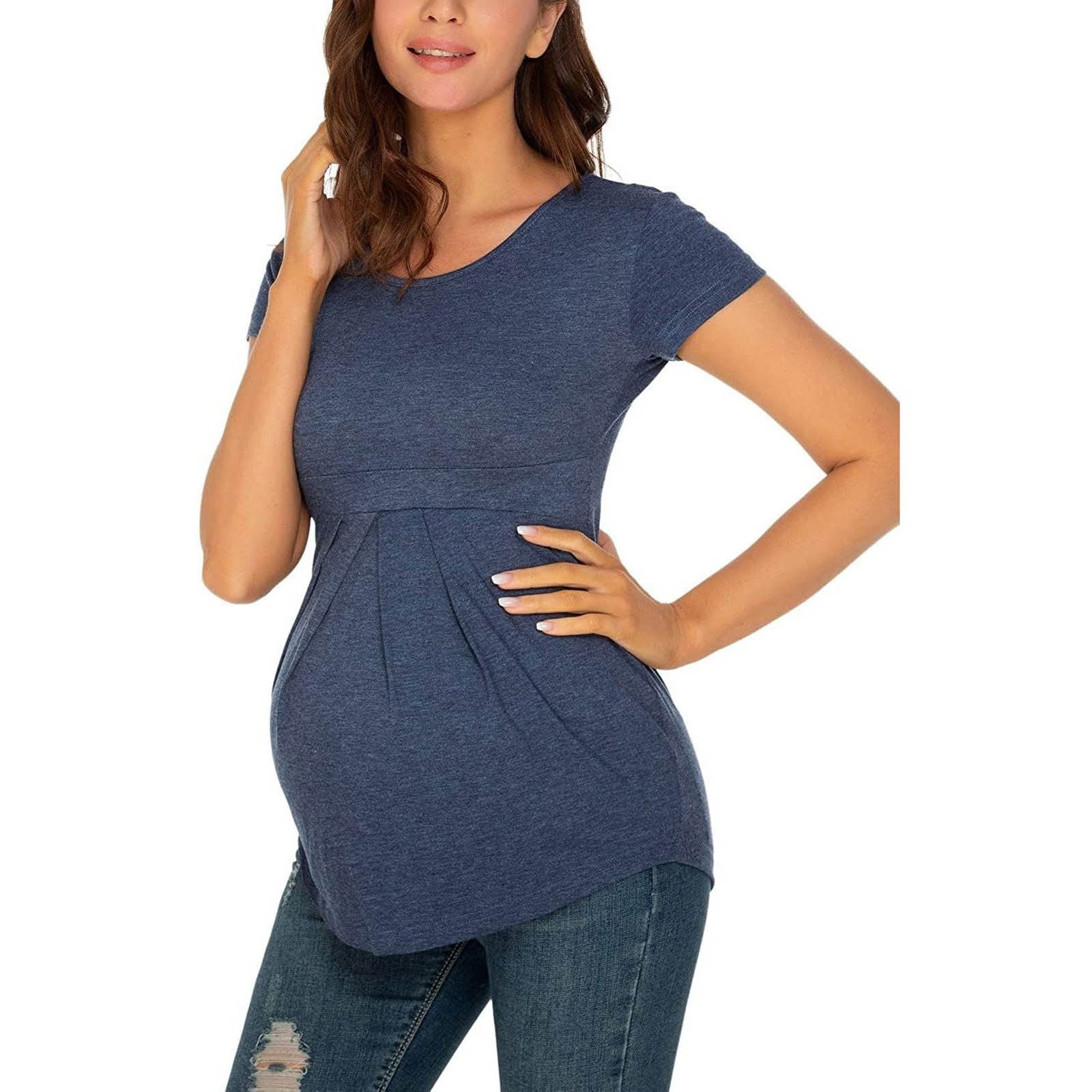 Women's Maternity Tops Tunic T-Shirt Pregnancy Clothes Ladies Fashion ...