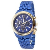 Women's Matted Blue Metal Band Wrist Watch - Walmart.com