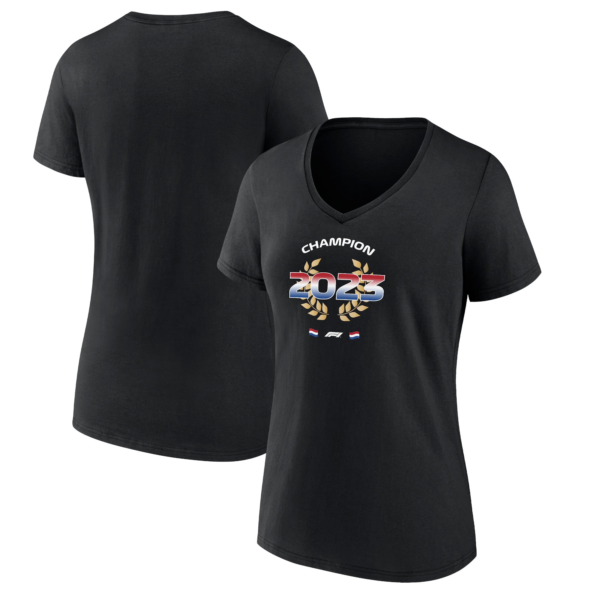 Women's Max Verstappen Black 2023 F1 World Drivers' Champion Flag V ...