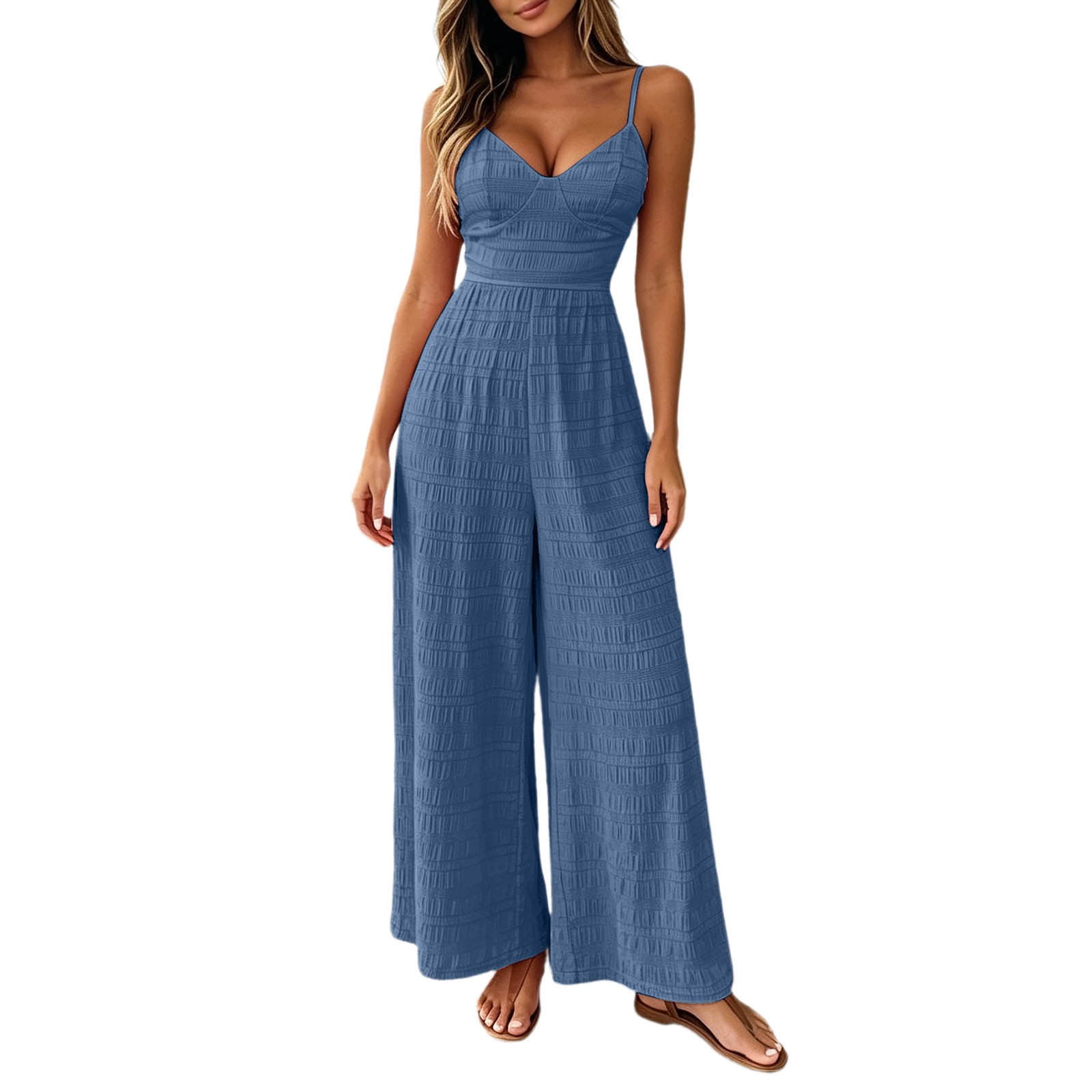 Women's Maxi Dress 2026 Spring Smocked A Line Long Flowy Beach Vacation ...