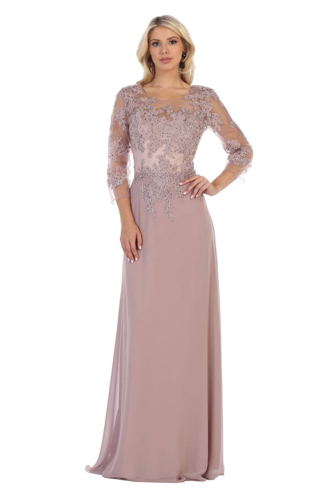Women's May Queen MQ1637 3 4 Sleeves Long Plus Size Mother Of Bride ...