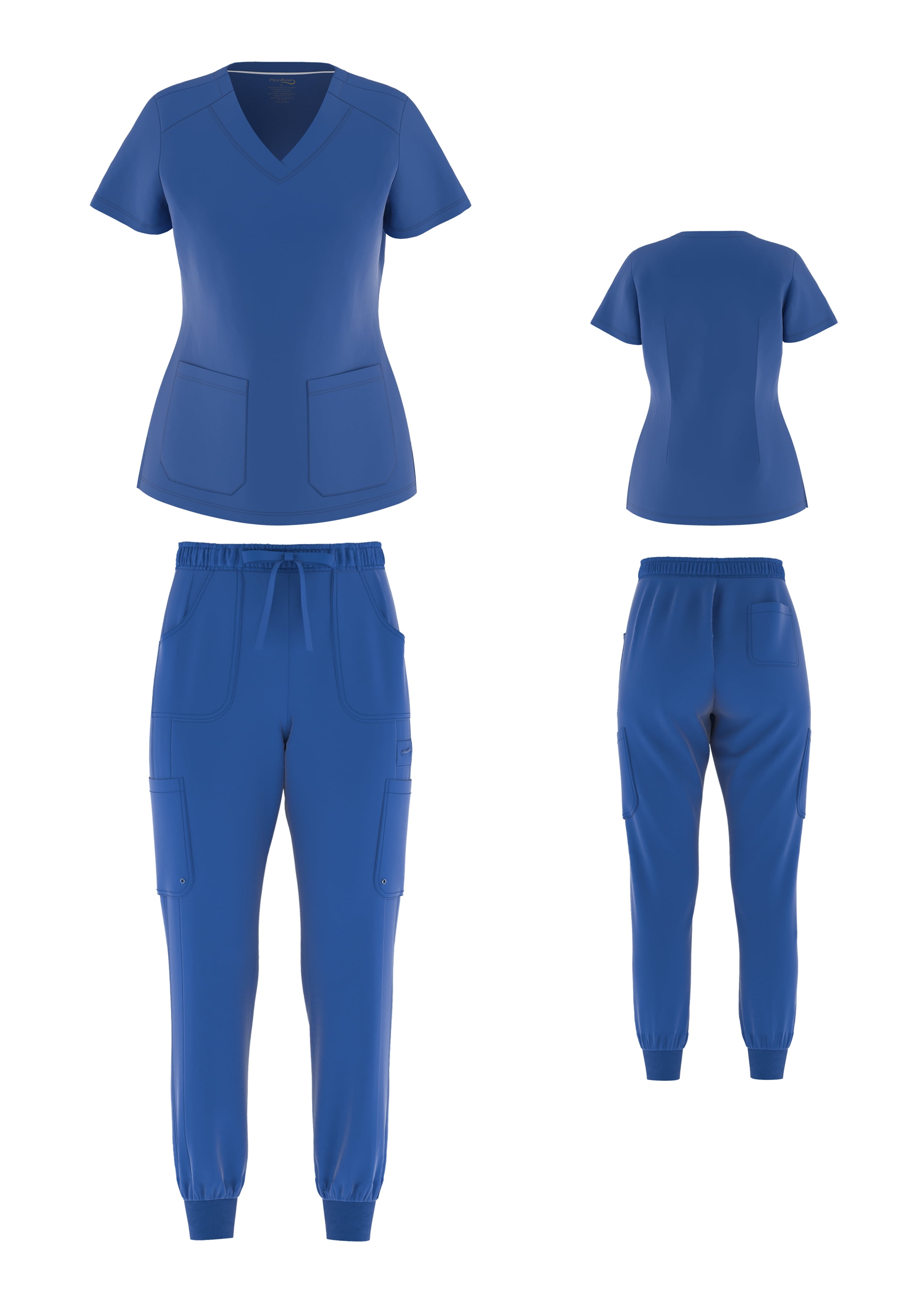 Women’s Medical Nursing Jogger Scrub Set Flexxione Top and Pants ...