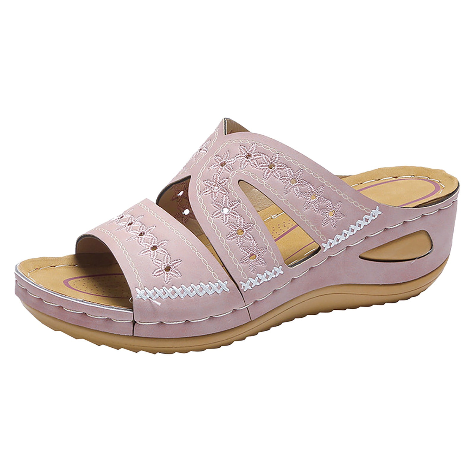 Women's Medical Sandals Wide Width Orthopedic Arch Support Wedge Summer ...