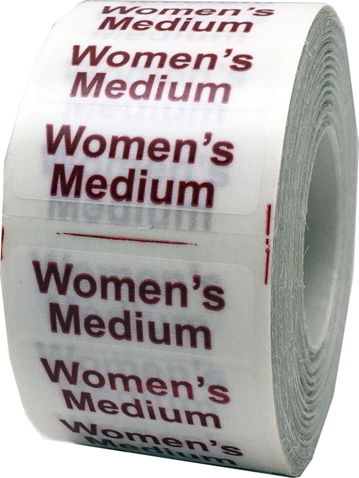 Women's Medium Clear Clothing Size Strip Stickers, 1.25 x 5 Inches in ...