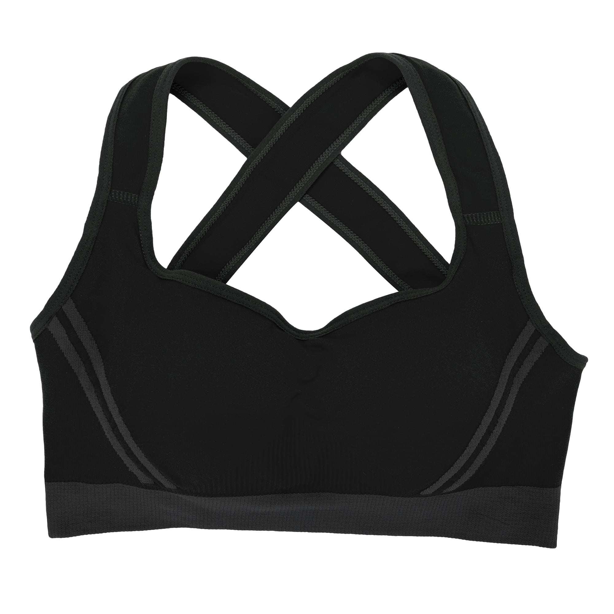 Women's Medium Support Cross Back Wirefree Removable Cups Yoga Sport ...
