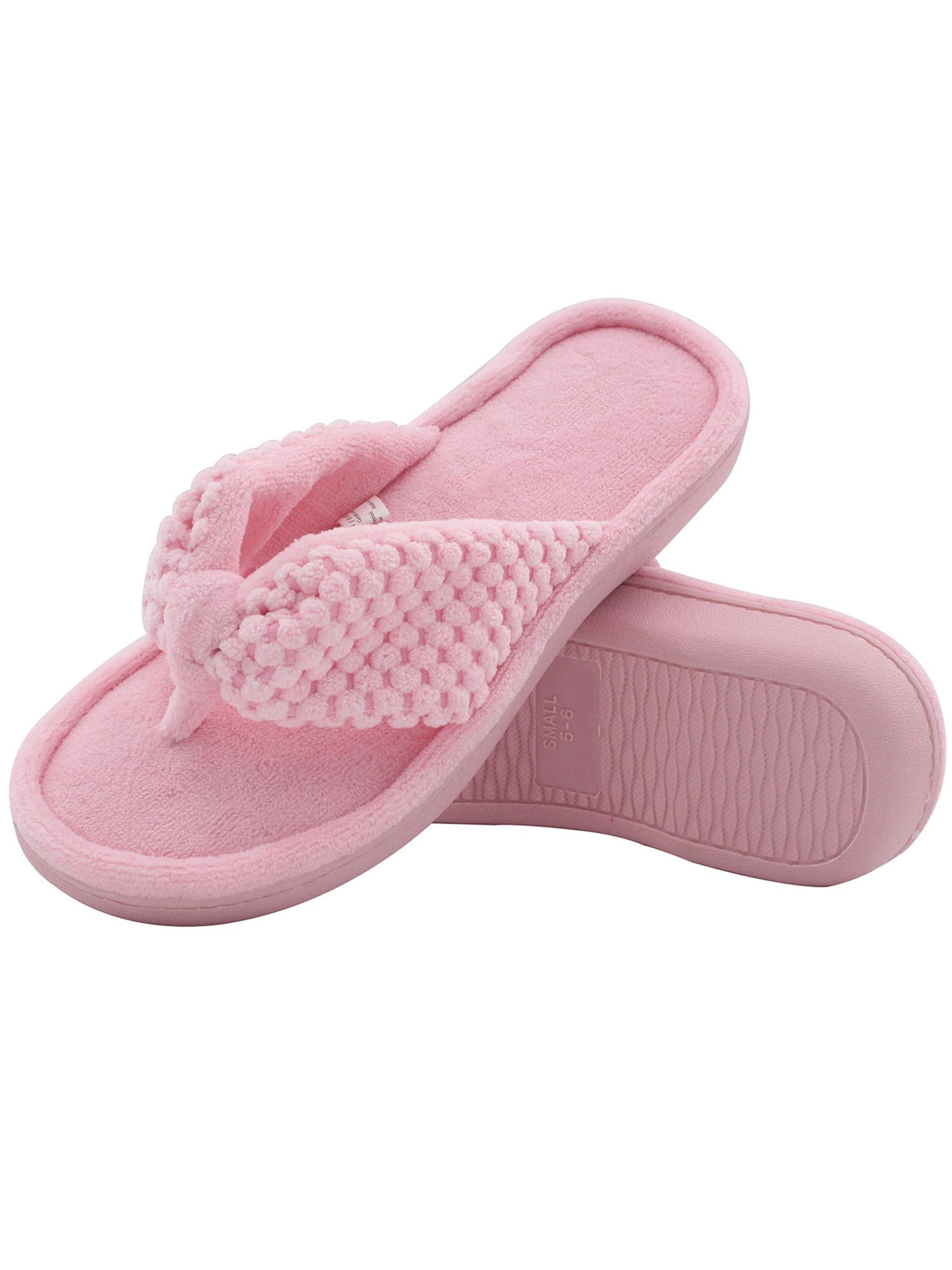Women's Memory Foam Open Toe Slide Slippers with Adjustable Strap and ...