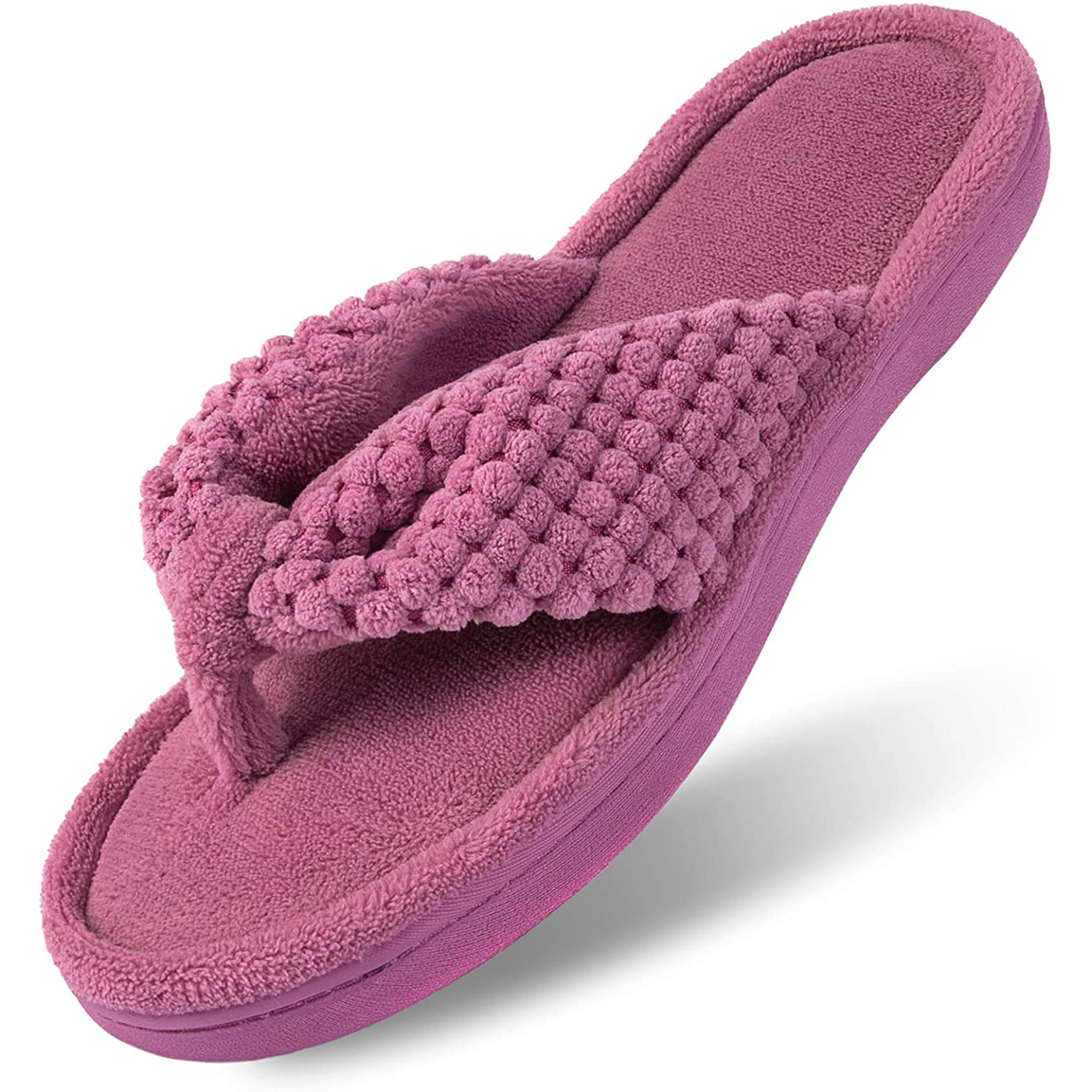 Women's Memory Foam Open Toe Slide Slippers with Adjustable Strap and ...