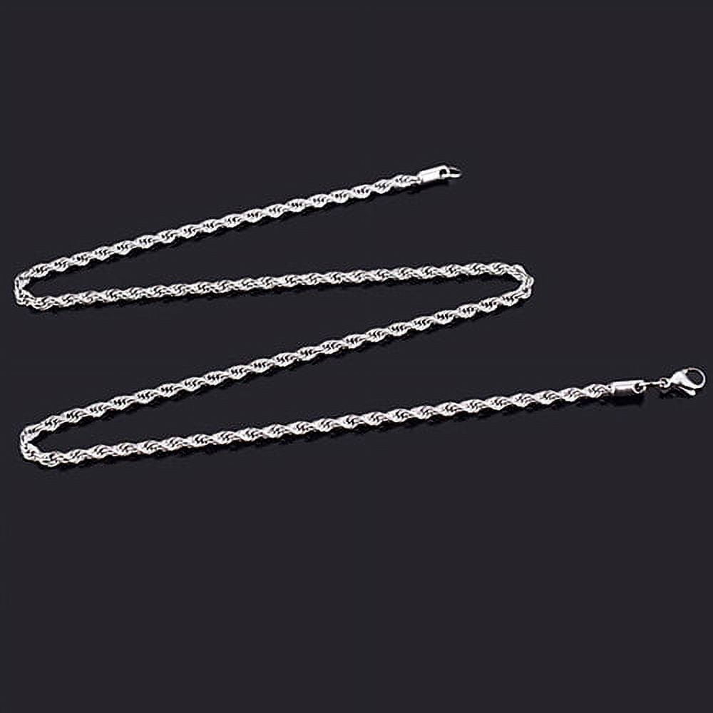 Women's Men's 925 Sterling Silver Twist Chain Necklace Charm Fashion ...