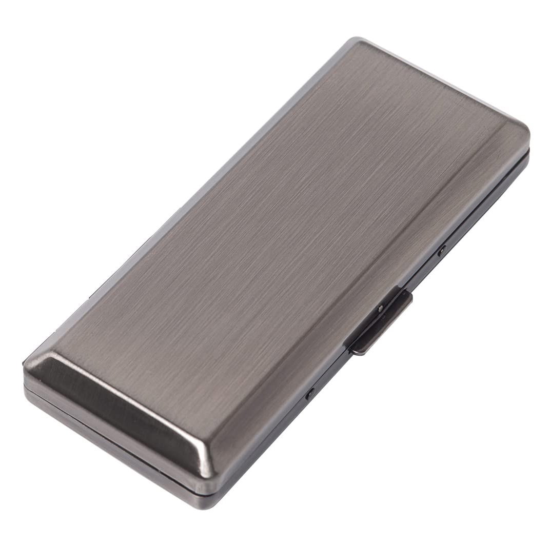 Women's and Men's Metal Cigarette Case, Portable Double Sided Spring ...