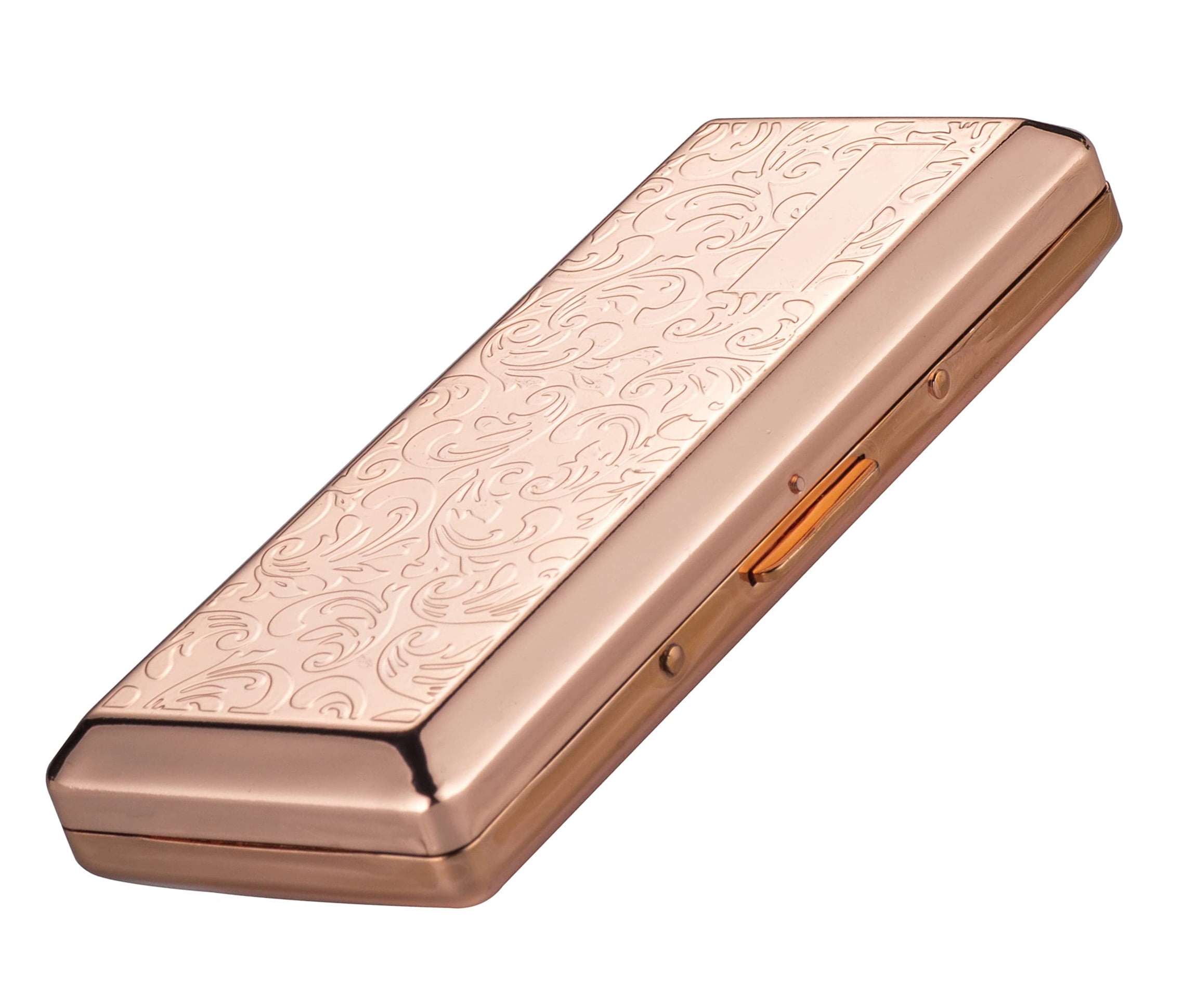 Women's and Men's Metal Cigarette Case, Portable Double Sided Spring ...