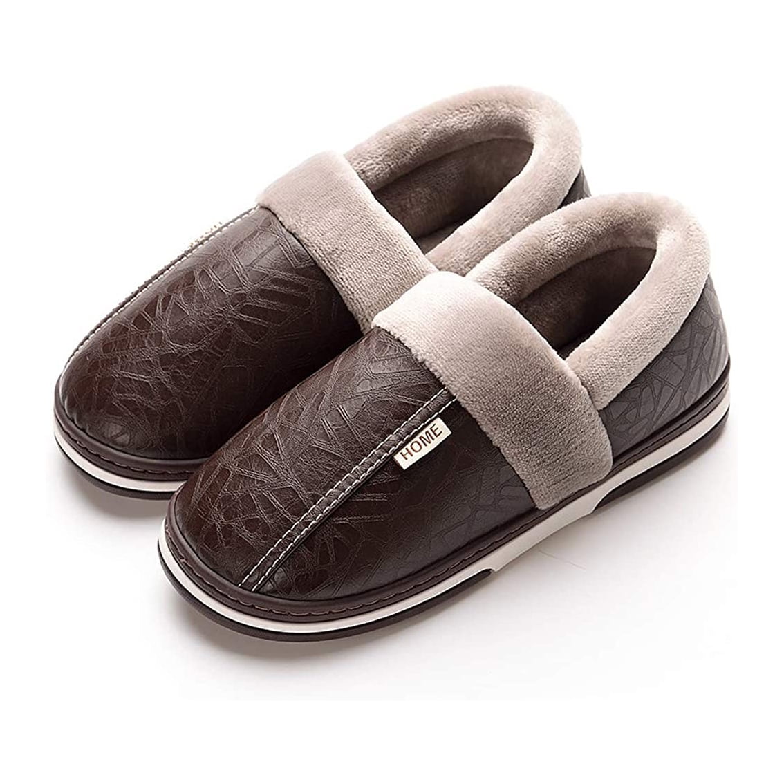 Women's Men's Soft House Felt Slippers Suede Indoor Slip On Cotton ...