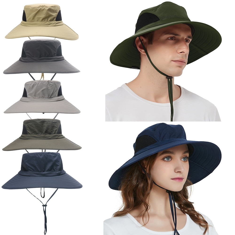 Women's/Men's Sun Hat, UPF50+ Wide Brim Bucket Hat Waterproof for ...
