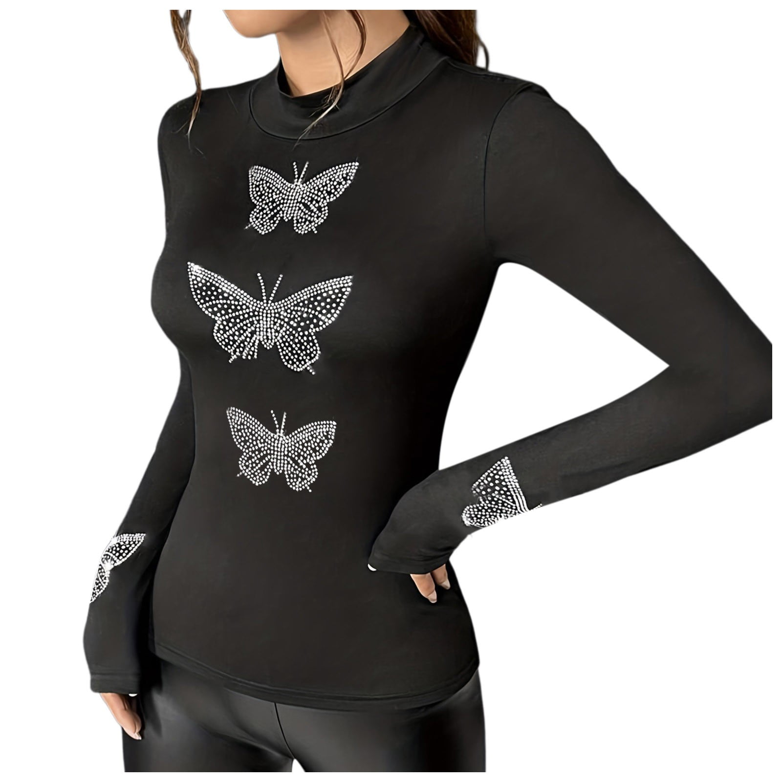 Women's Mesh Top Lace Sheer Mesh Blouse Transparent Shirt Black Women's ...