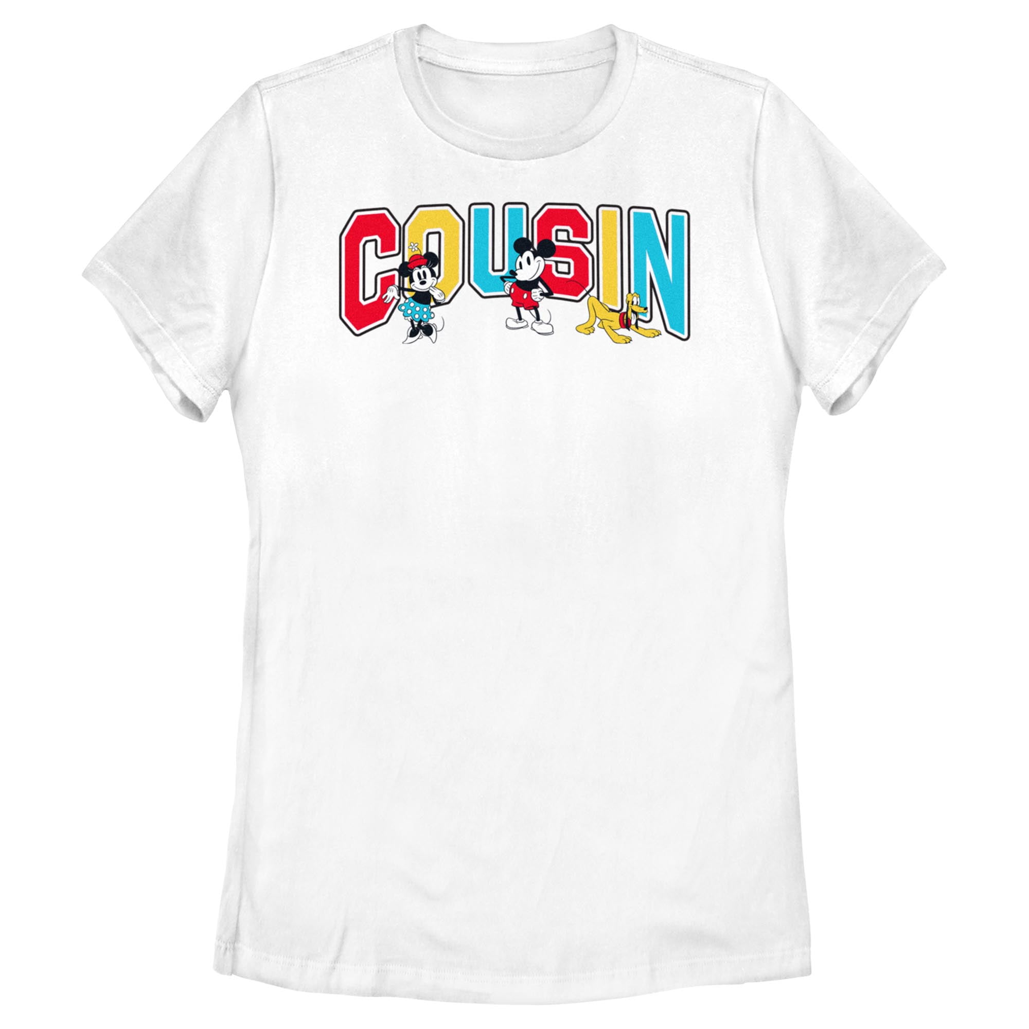 Women's Mickey & Friends Cousin Collegiate Graphic T-Shirt - Walmart.com