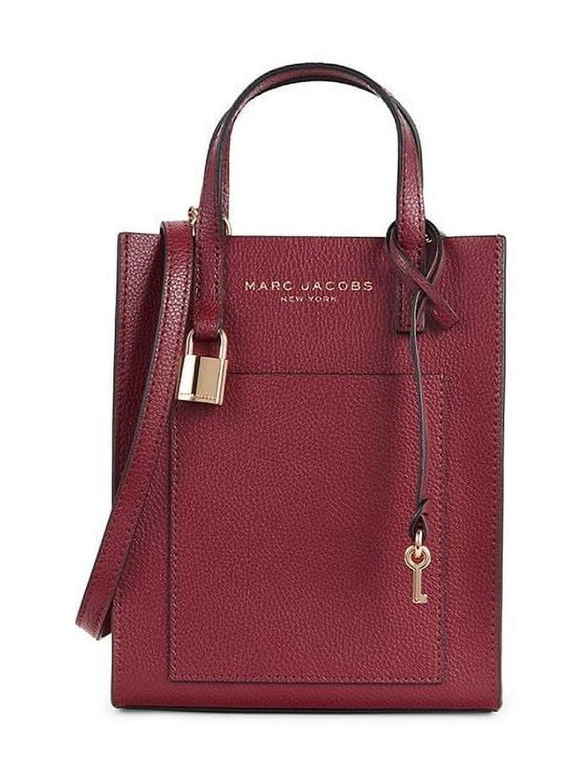 Women's Micro Mini Leather Tote - Pomegranate - Walmart.com