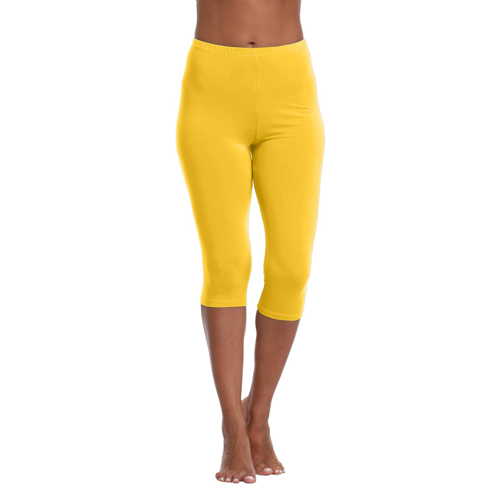 Women's Mid-Rise Leggings - Soft and Breathable - Full-Length 3/4 Over ...