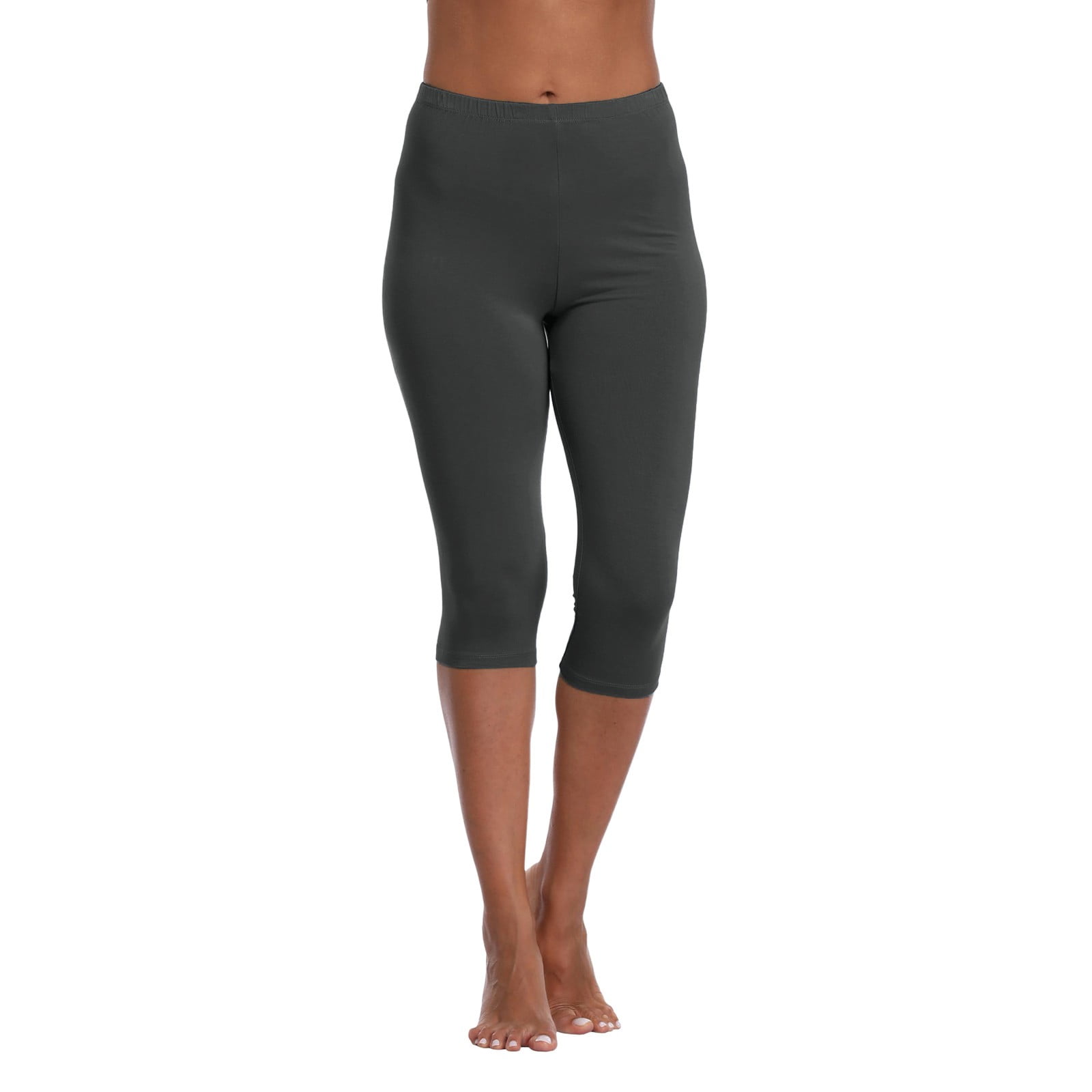 Women's Mid-Rise Leggings - Soft and Breathable - Full-Length 3/4 Over ...