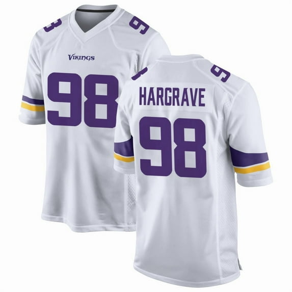 Women's Minnesota Hargrave 98 White Sports Player Game Stitched Name ...