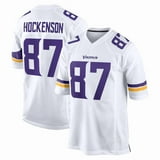 Women's Minnesota Hockenson 87 White Sports Player Game Stitched Name ...
