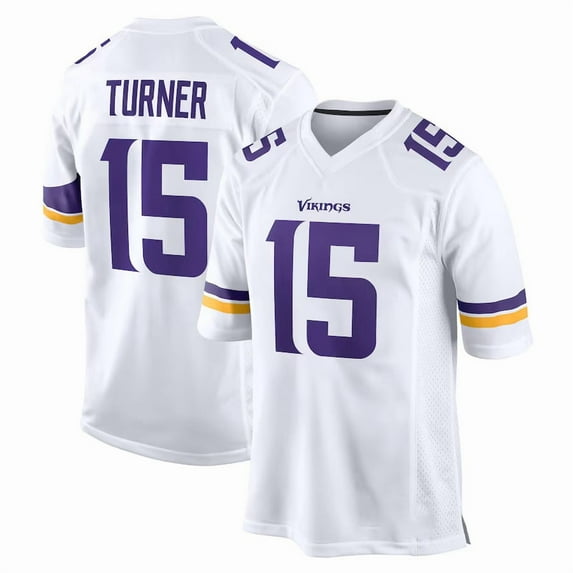 Women's Minnesota Turner 15 White Sports Player Game Stitched Name ...