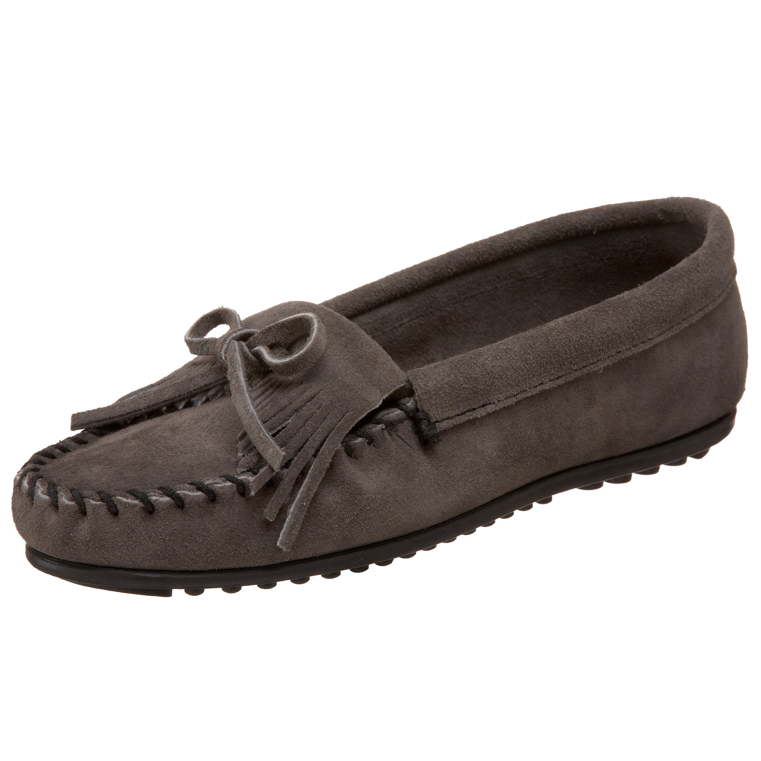 MINNETONKA Kilty Moc Shoes Medium Grey - Walmart.com