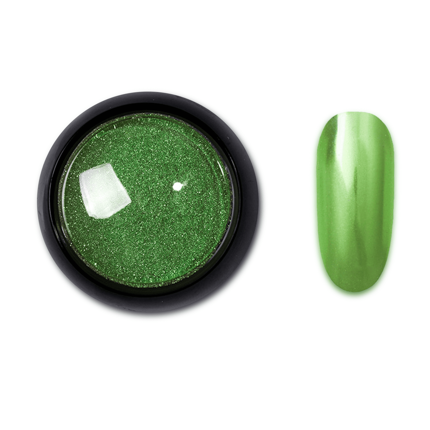 Women's Mirror Chrome Nail Powder Green Fresh Style, Green Healing ...