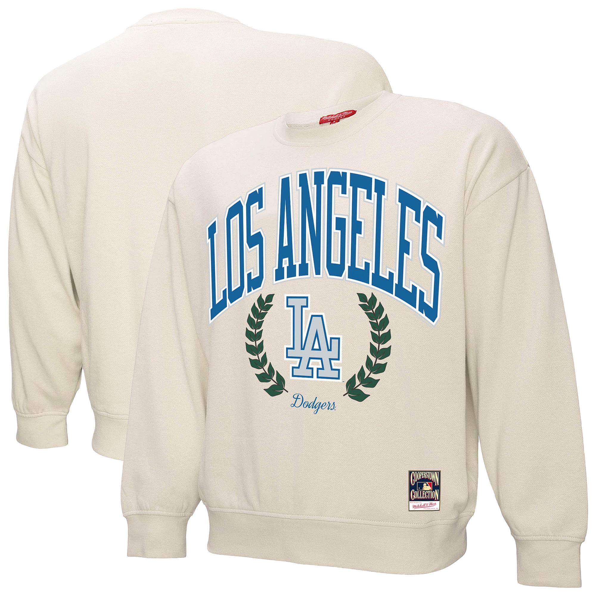Women's Mitchell & Ness Cream Los Angeles Dodgers Cooperstown ...