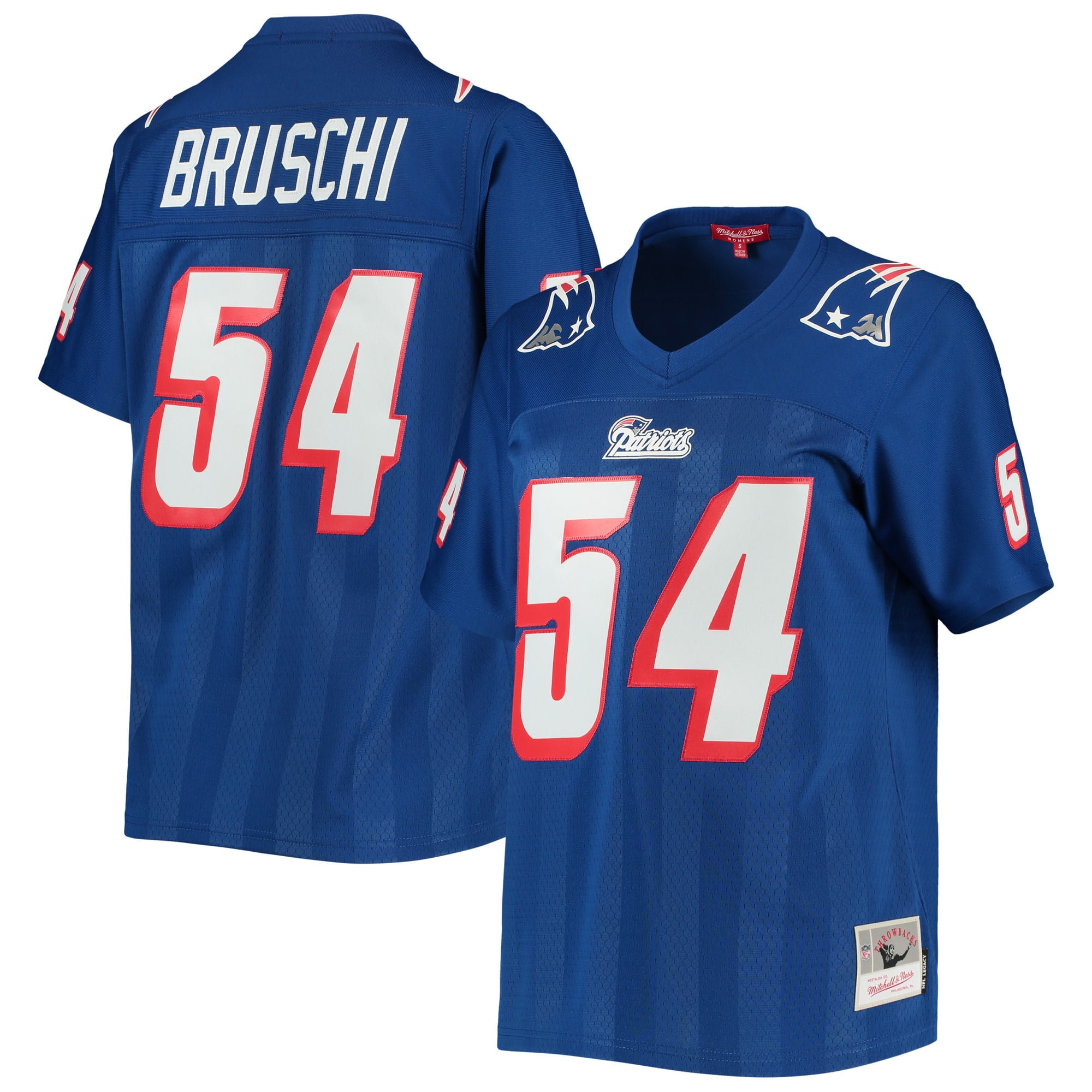 Women's Mitchell & Ness Tedy Bruschi Royal New England Patriots Legacy ...