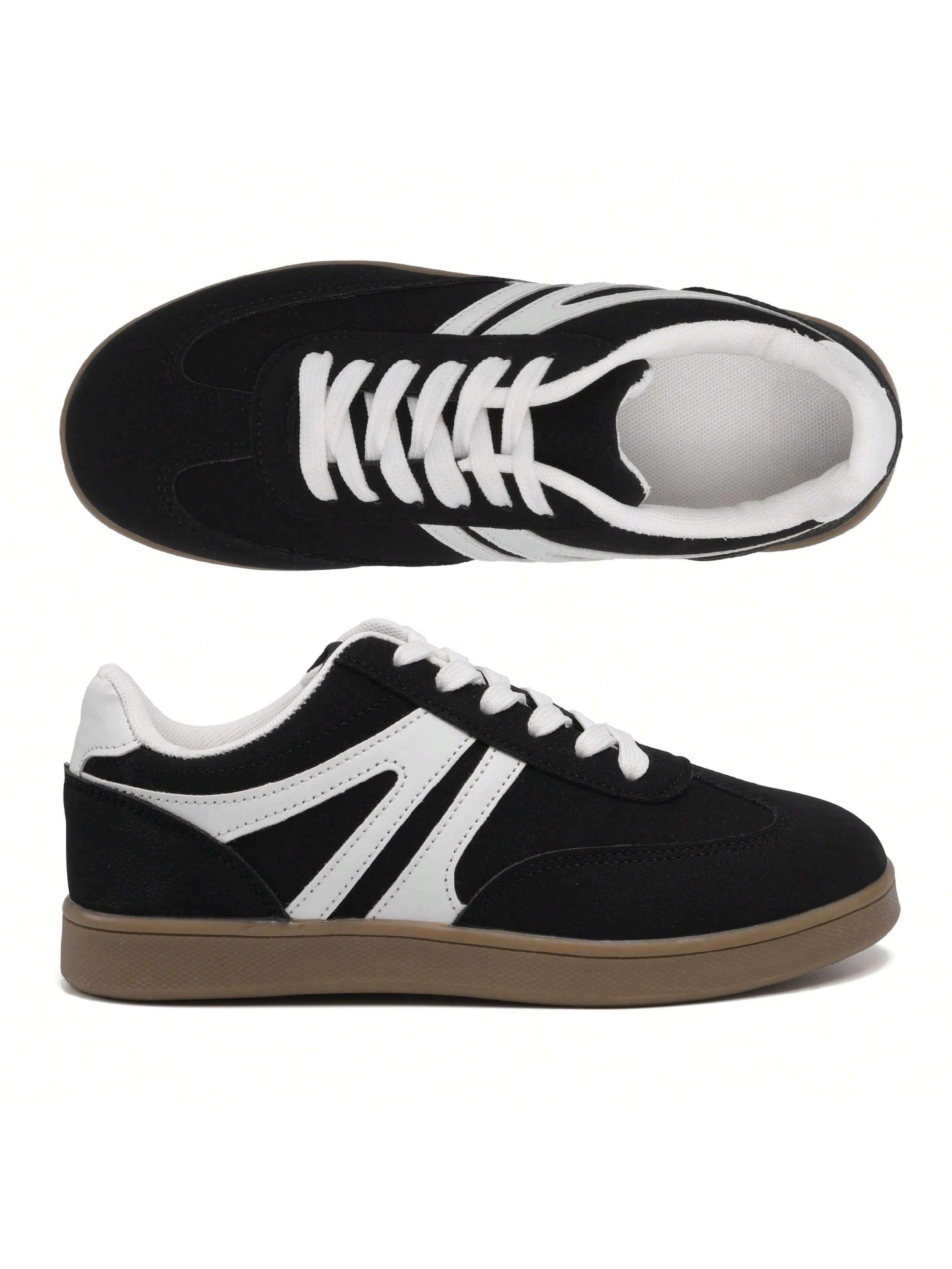 Women's Modern Casual Sporty Sneakers - Colorblock Patchwork Upper ...