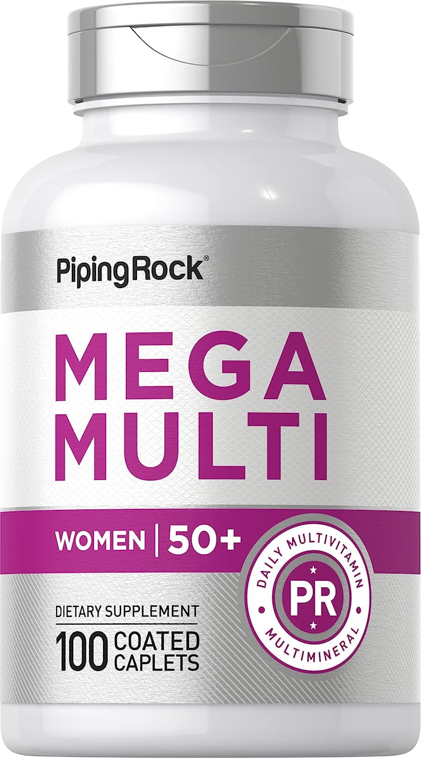 Piping Rock, Women's Multivitamin 50 Plus, 100 Coated Caplets - Walmart.com