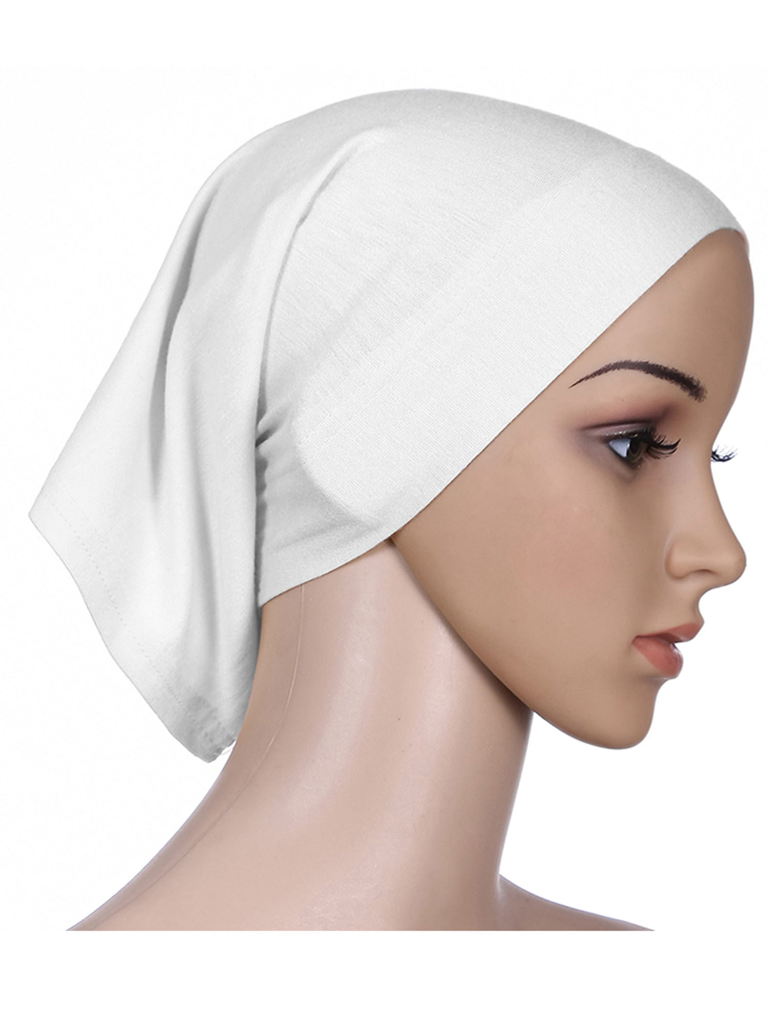Women's Muslim Islamic Under Scarf Cap Bonnet Ninja Shiny Hijab Neck ...