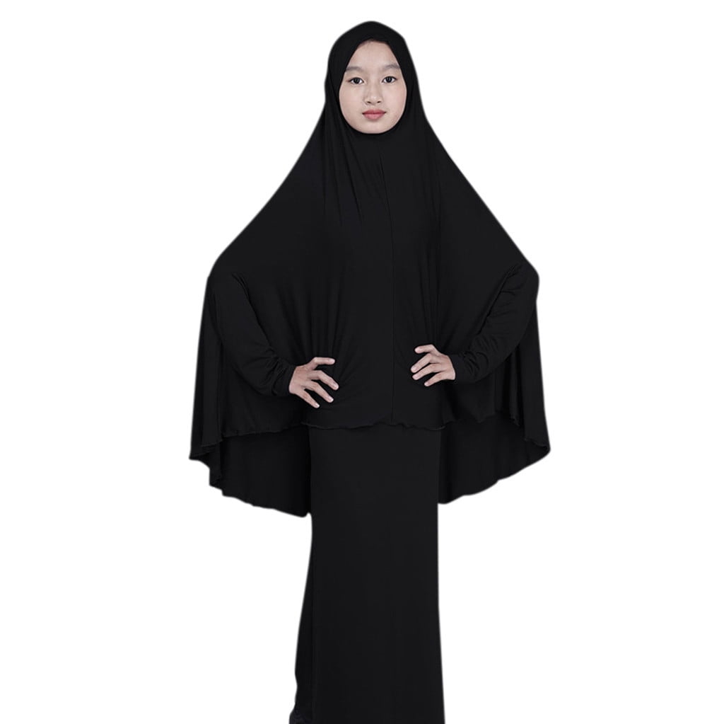 Women's Muslim Jilbab Two Piece Set Burka Cover Ups Dress with Hijab ...