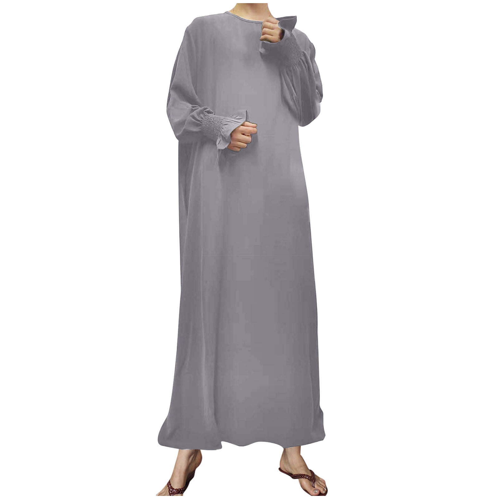Women's Muslim Prayer Abaya Dress Islamic Ramadan Garment Khimar Pure ...