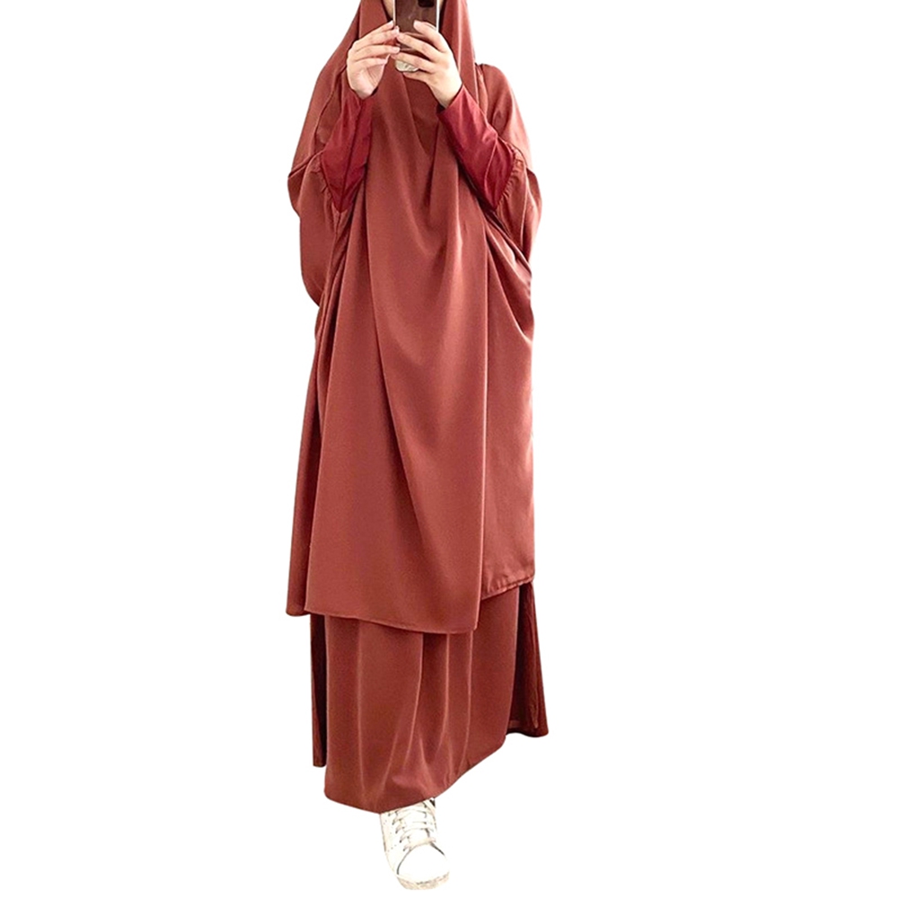 Women's Muslim Prayer Dress Eid Prayer Jilbab Maxi Islamic Arabian ...