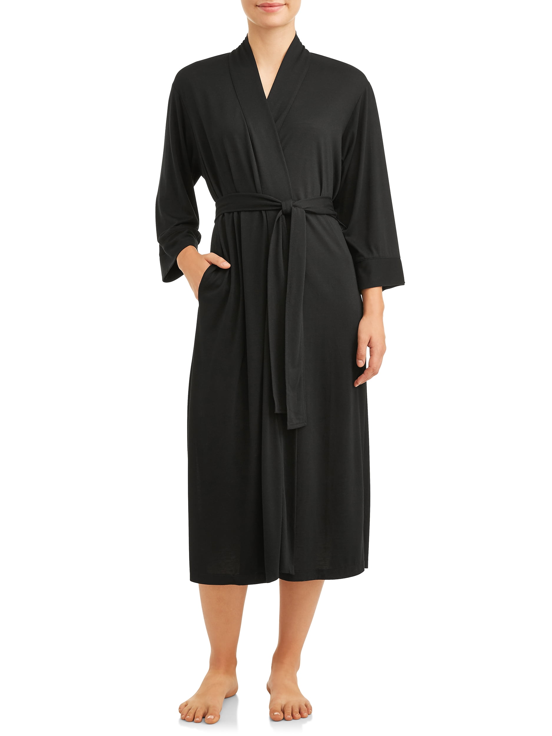 Women's N by Natori PC4004 Congo Robe (Black M) - Walmart.com