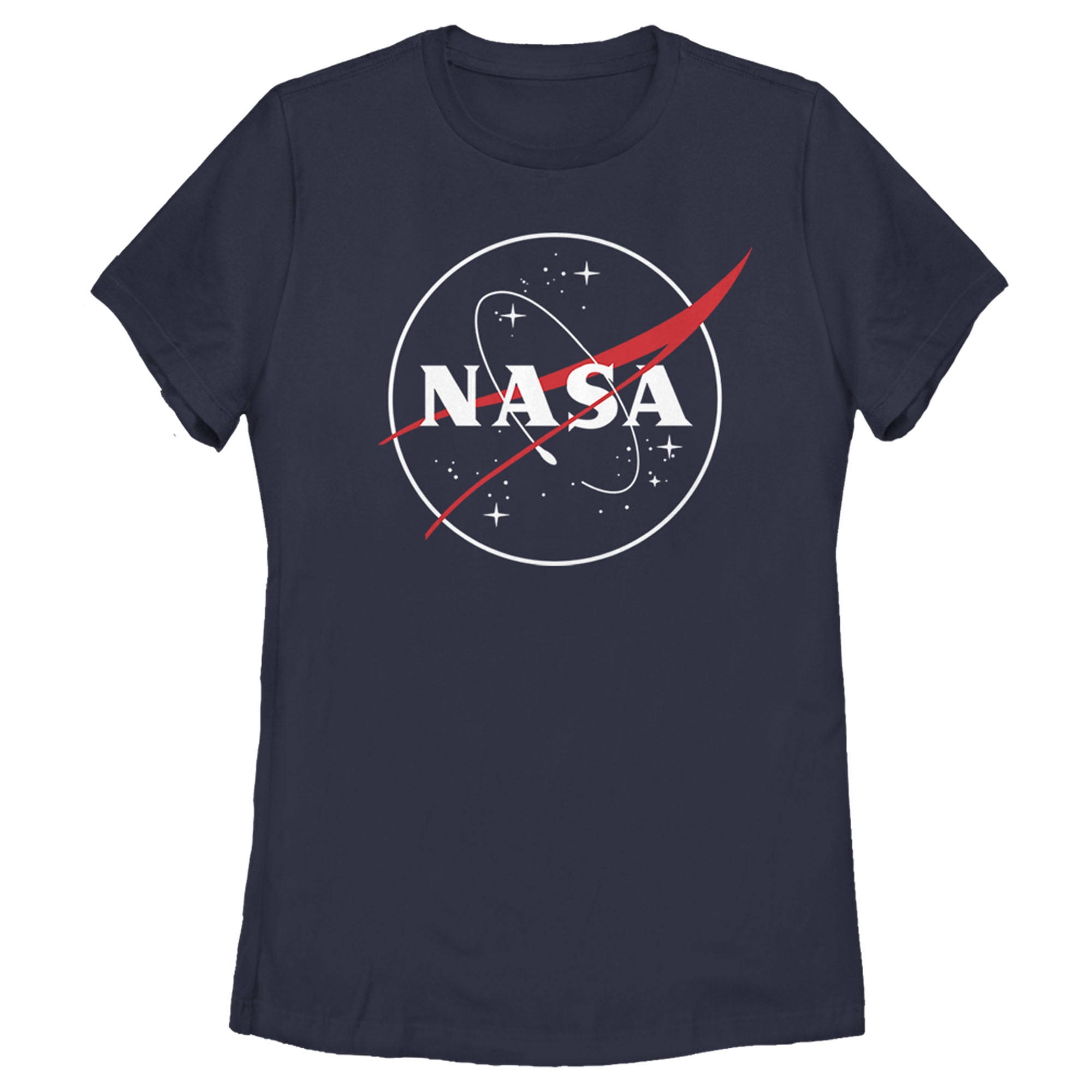Women's NASA Outline Simple Logo Graphic Tee Navy Blue Medium - Walmart.com
