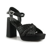 Women's Natural Elegance Raffia Block Heeled Platform Sandals - Walmart.com