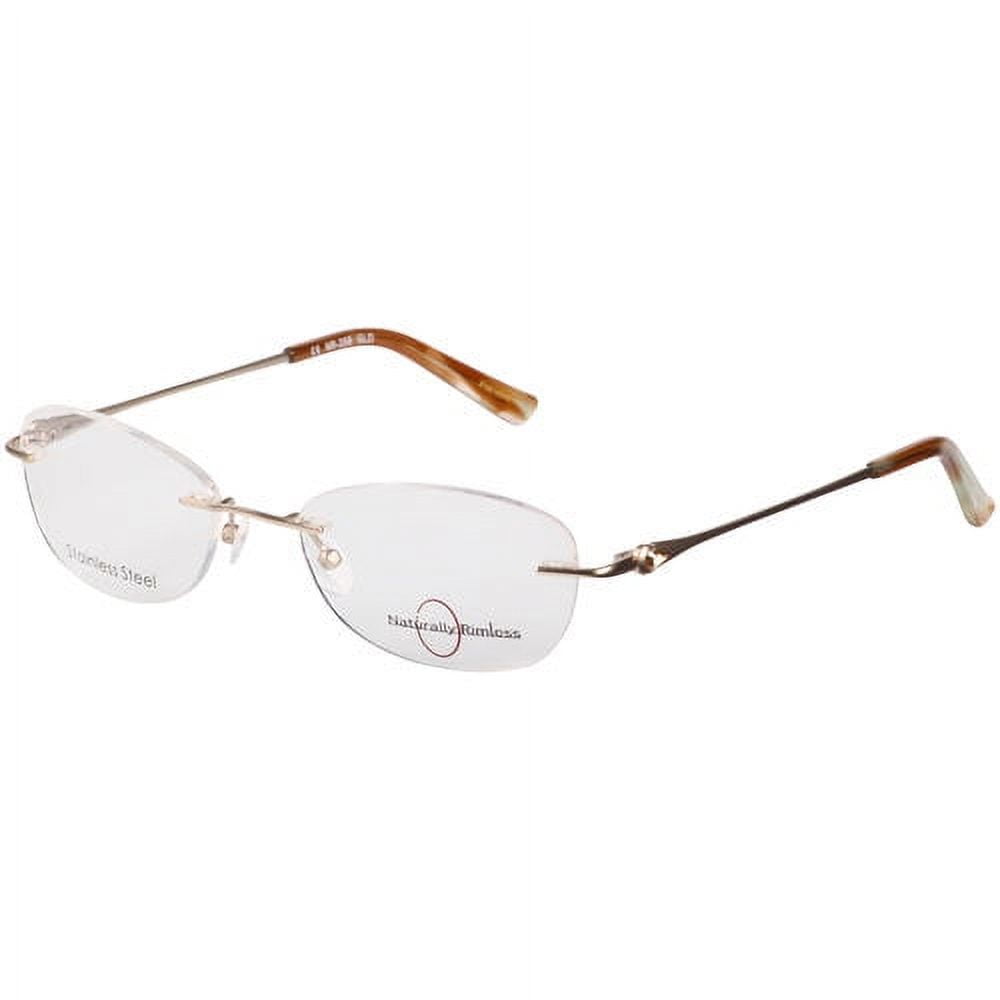Women's Naturally Rimless Stainless Steel Eyeglass Frames, Gold HSA/FSA ...