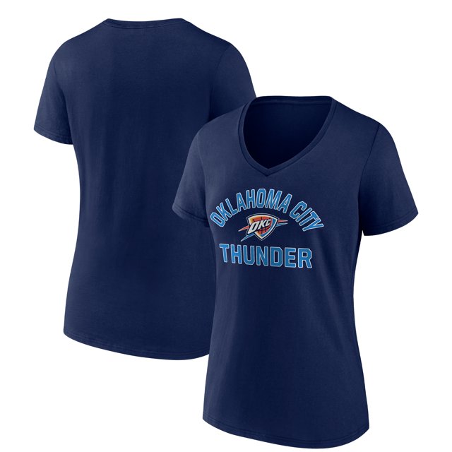 Women's Navy Oklahoma City Thunder Overtime V-Neck T-Shirt - Walmart.com