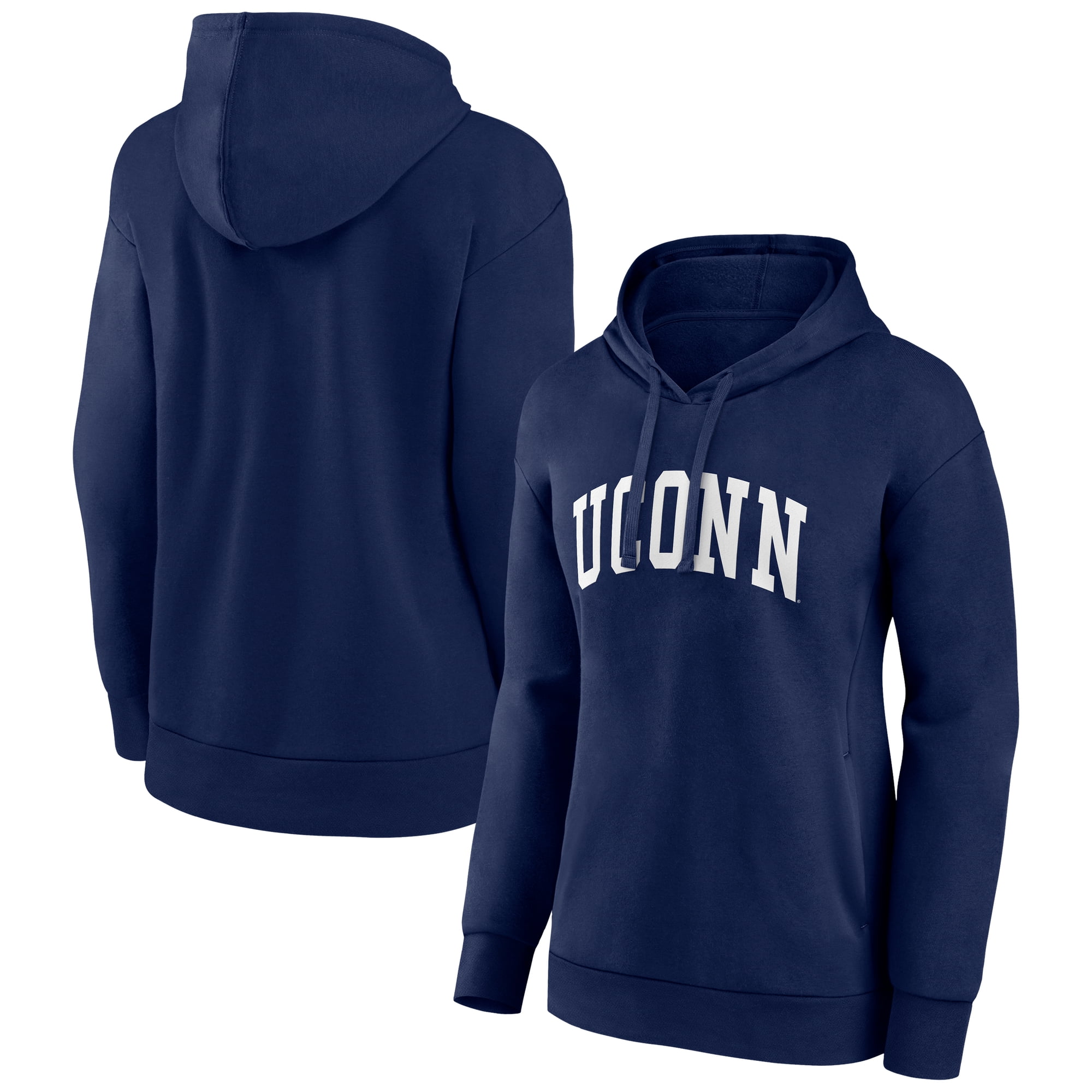 Women's Navy UConn Huskies Arch Pullover Hoodie - Walmart.com