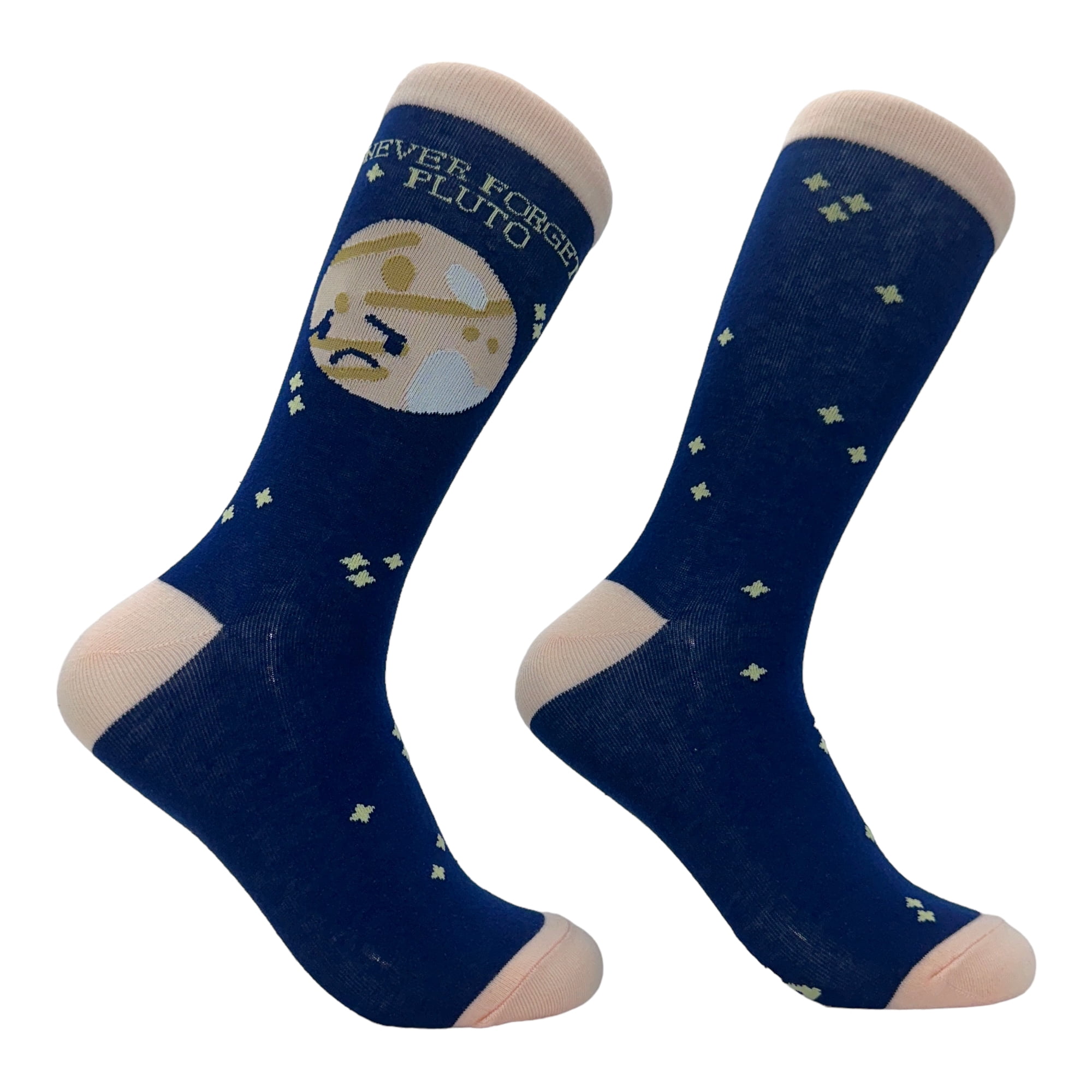 Women's Never Forget Pluto Socks Funny Outer Space Planets Joke ...