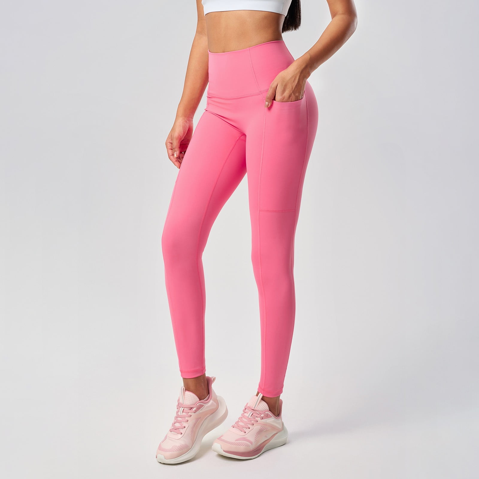 Women's New No Awkwardness Line High Waisted Lift Exercise Yoga Pants ...