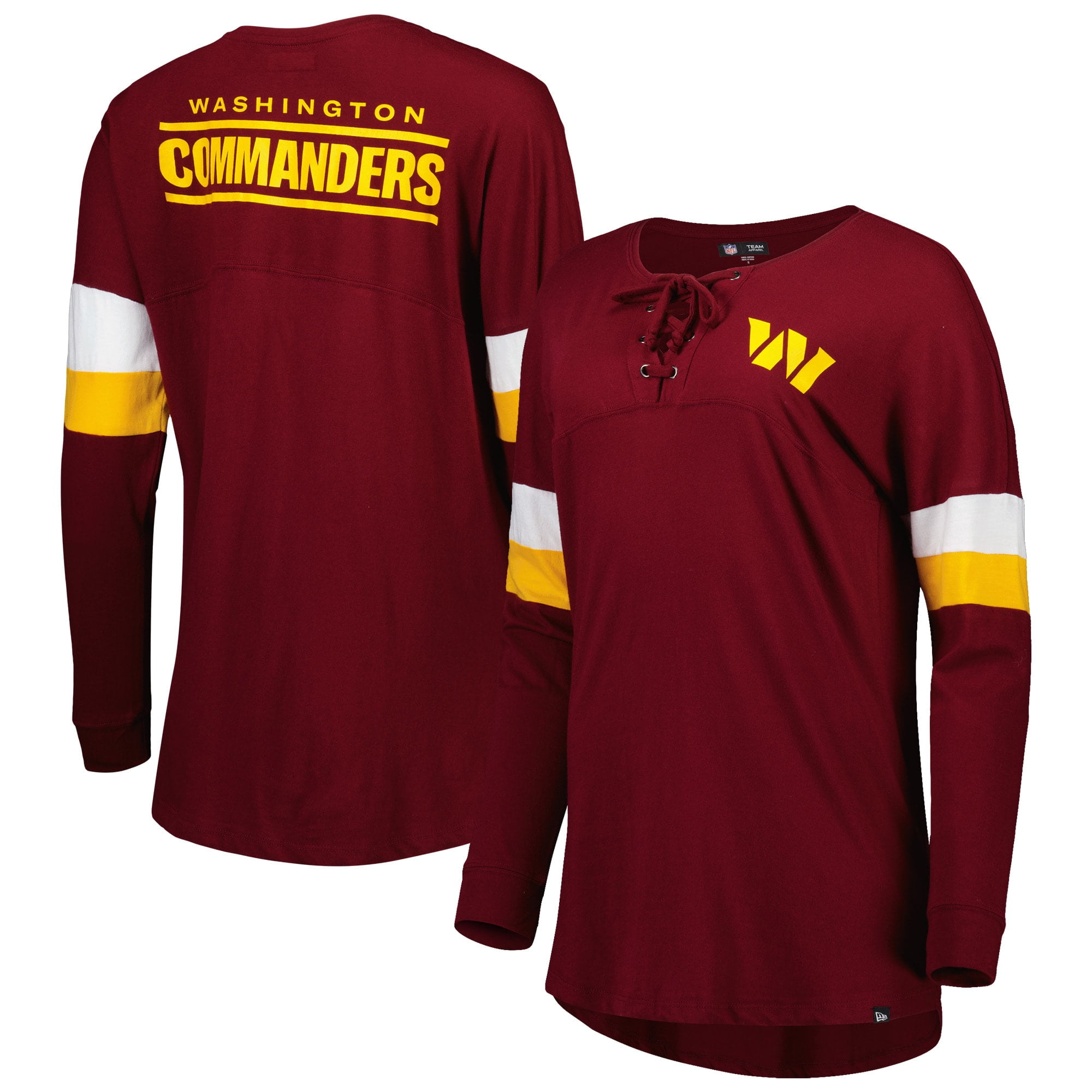 Women's New Era Burgundy Washington Commanders Athletic Varsity ...