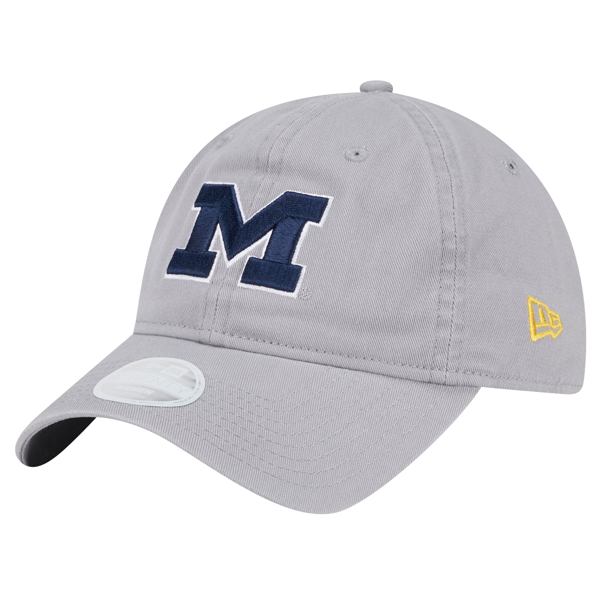 Women's New Era Gray Michigan Wolverines Logo 9TWENTY Adjustable Hat ...